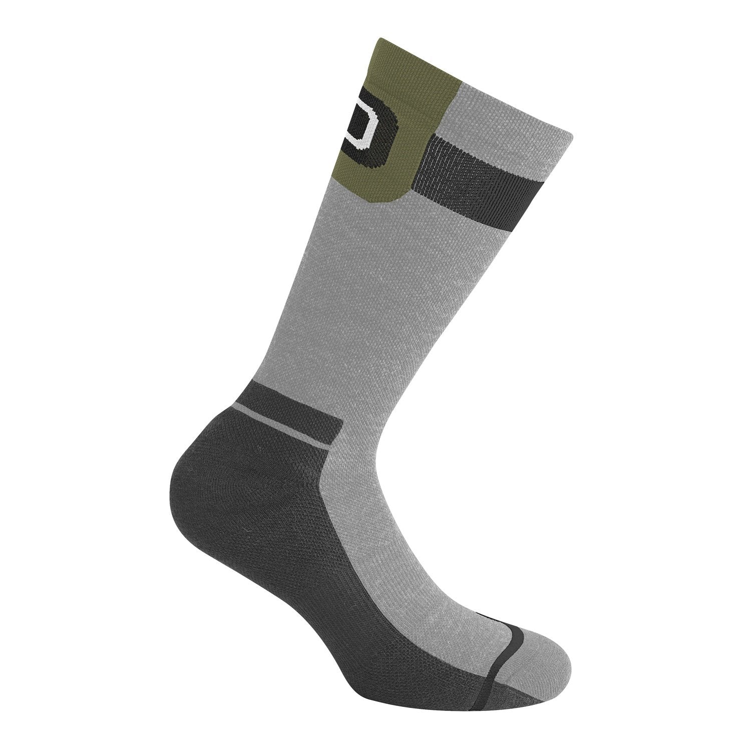 Dots Sock winter socks - light gray melange-army green – Dotout