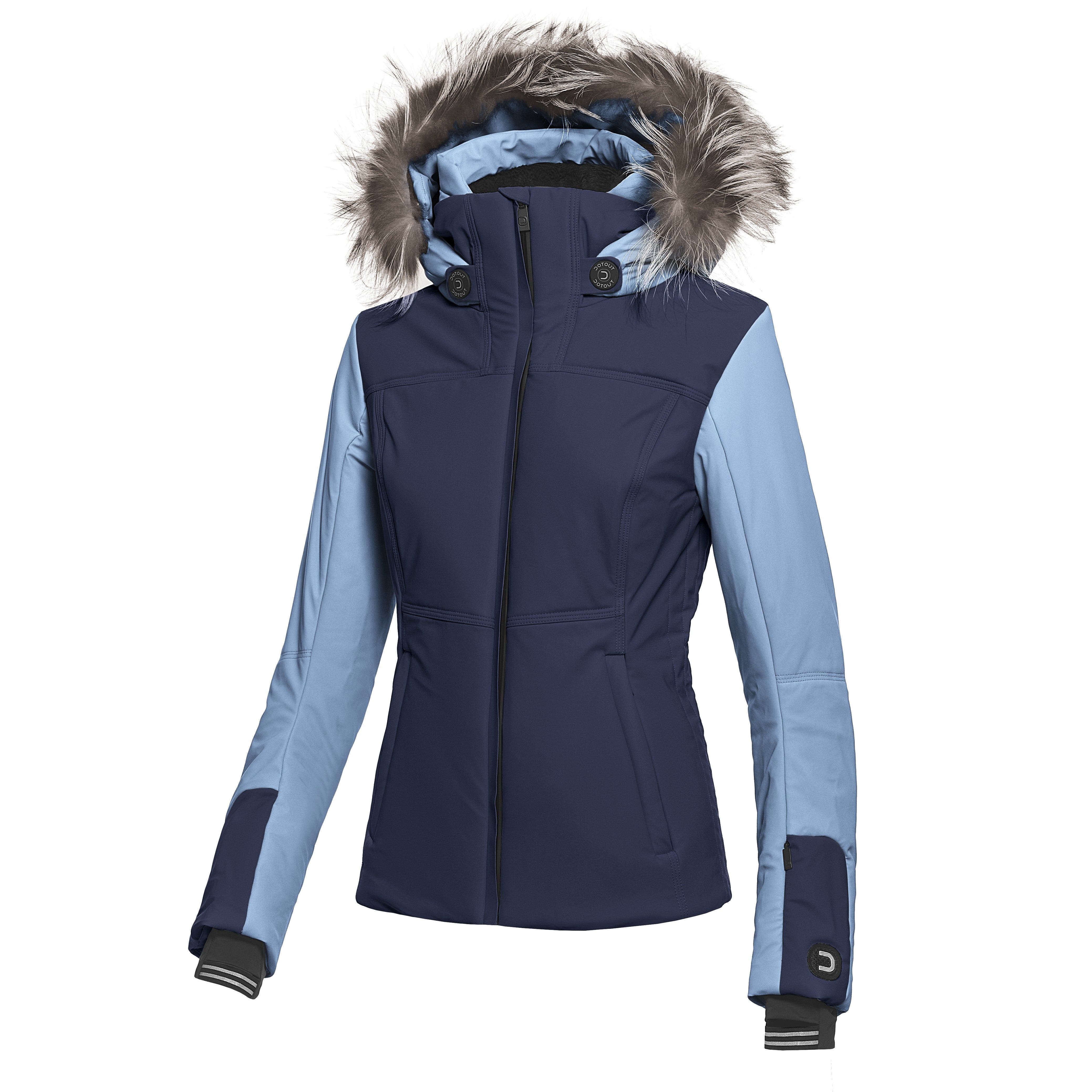 Stratos W Jacket (Fur) - Blue-Avio and the entire Dotout Ski collection